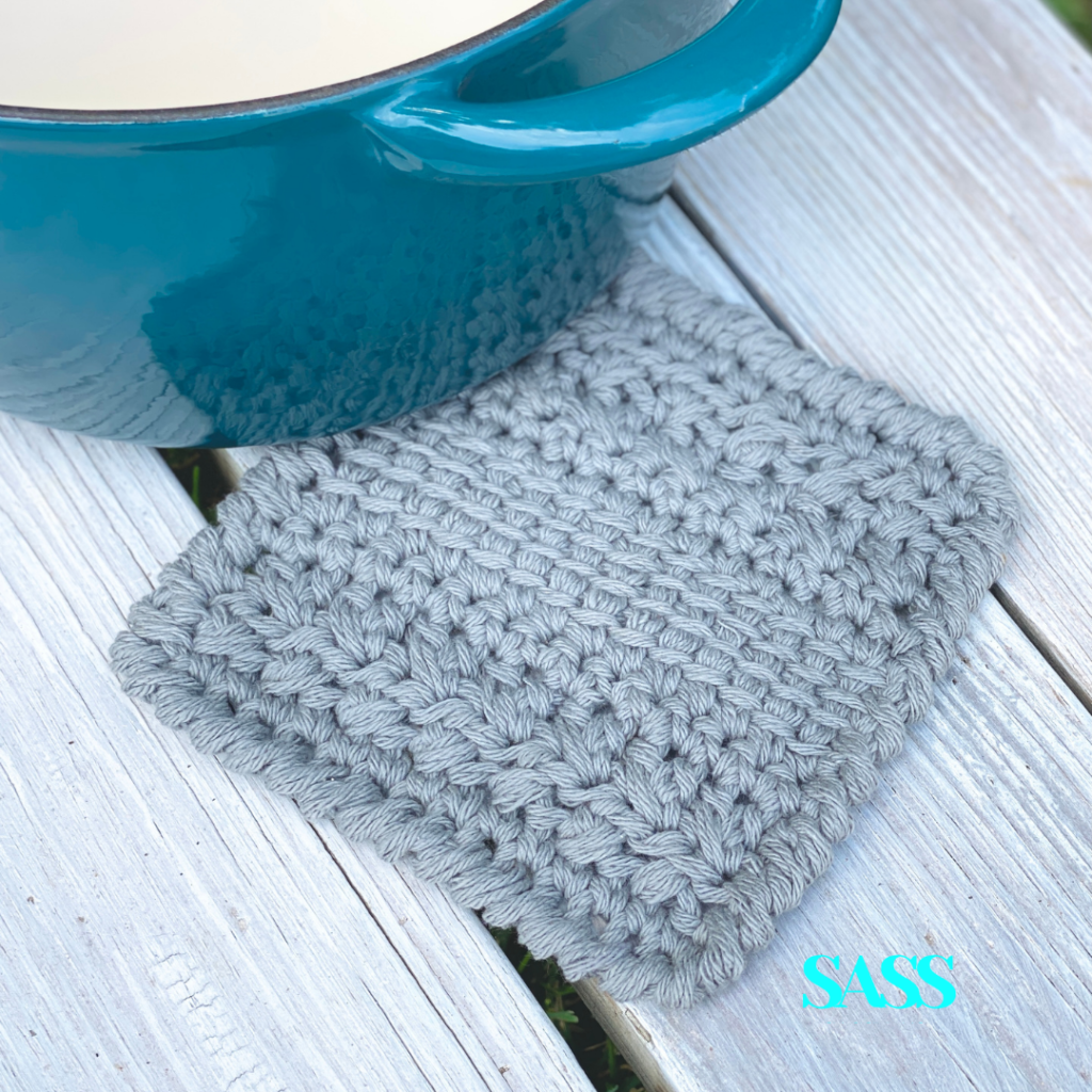 How to Crochet SASSy Square Hot Pads - SASS Crochet