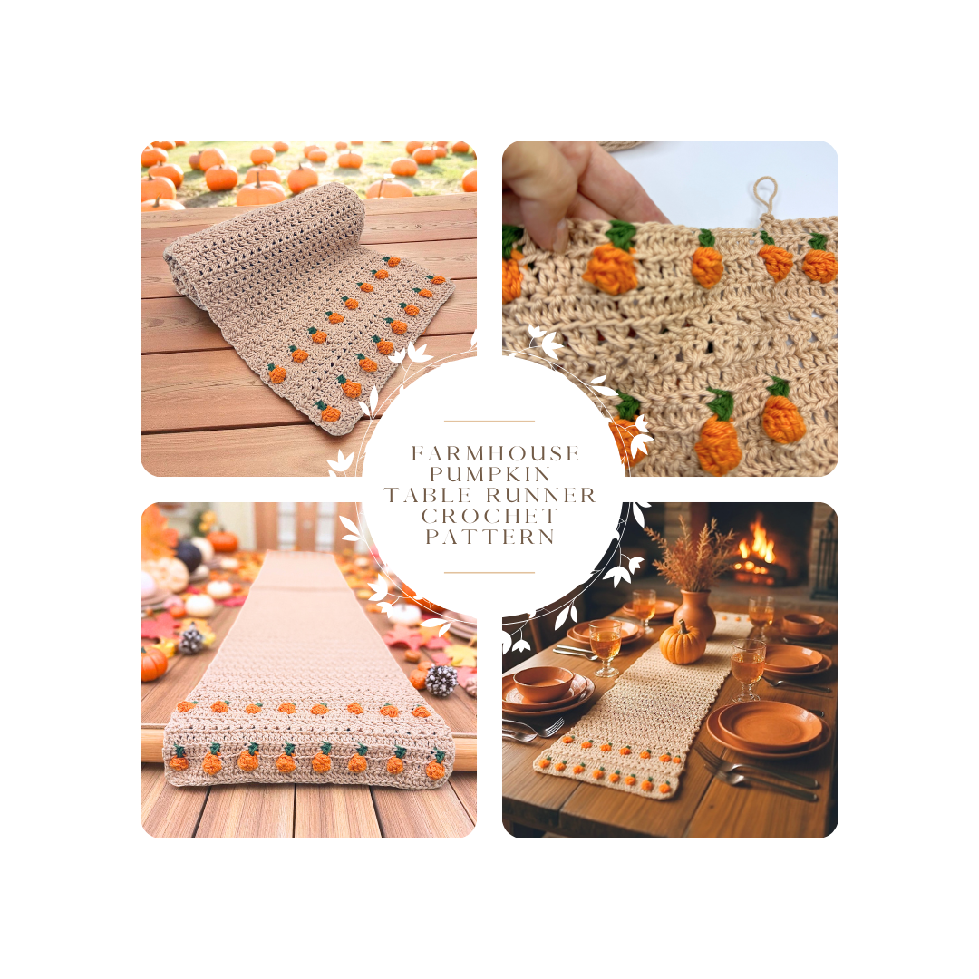 Learn How to Crochet the Perfect Farmhouse Pumpkin Table Runner - SASS ...