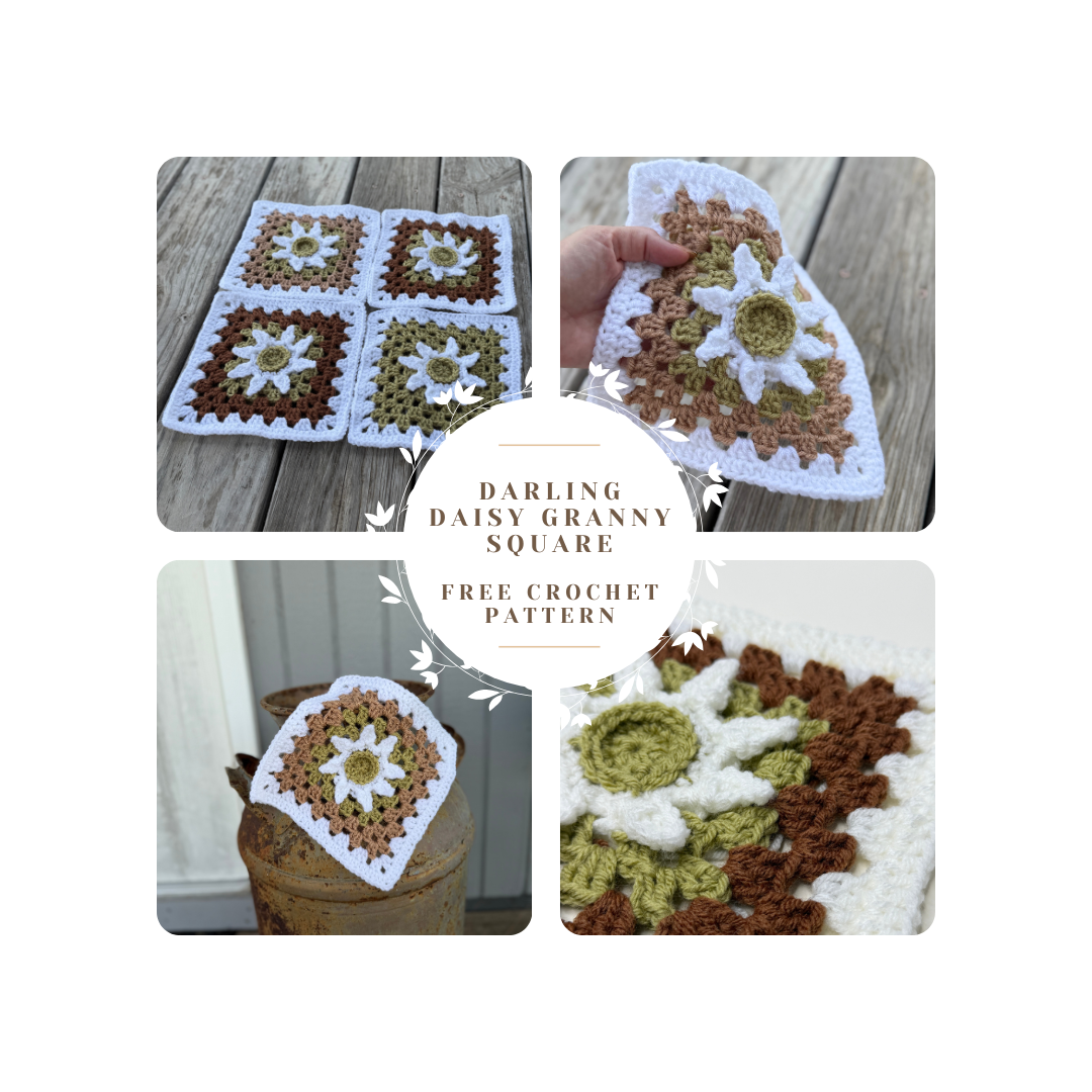 Darling Daisy Granny Square Free Crochet Pattern - SASS Crochet